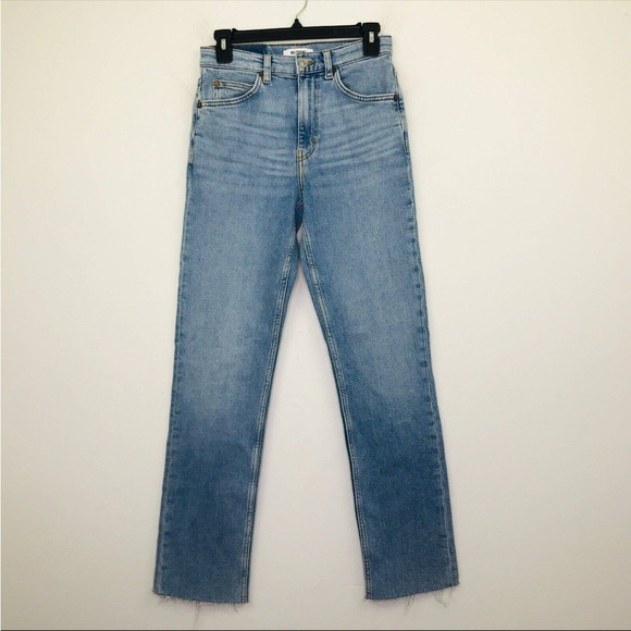 Re/Done | Jeans | Nwt Redone Redone 7s Straight High Waist Jeans With ...